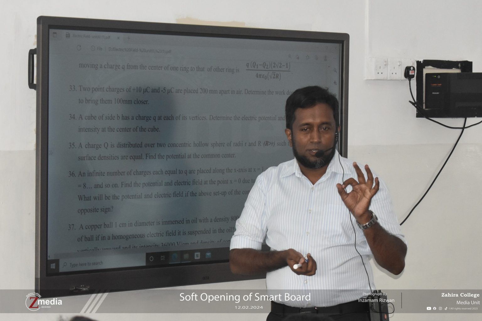 Grade Opening of Smart Classrooms in the Advanced Level Building ...